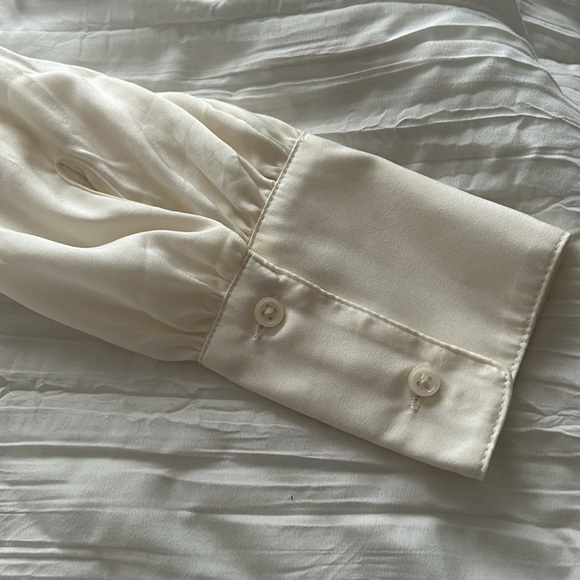 Banana Republic | Tops | Banana Republic Cream Color Satin Blouse ...